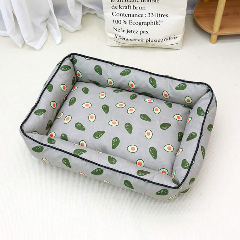 Четыре сезона универсальный подушка для домашних животных утолщает теплое гнездо для кошек Авокадо с закругленными