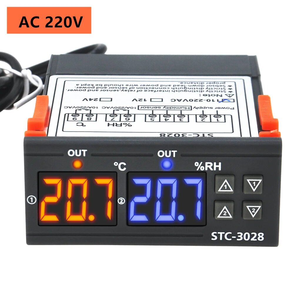 Цифровой термостат STC-3028 JUANJUAN AC 220V
