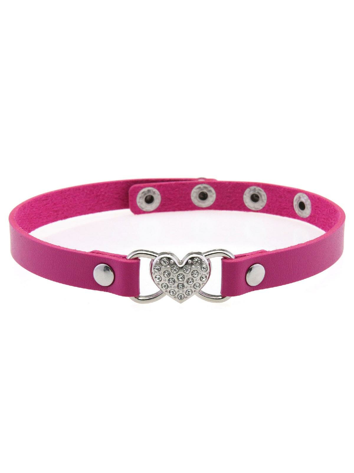 Ожерелье-ошейник в форме мягкого кожаного сердечка для комфорта чувствительной кожи