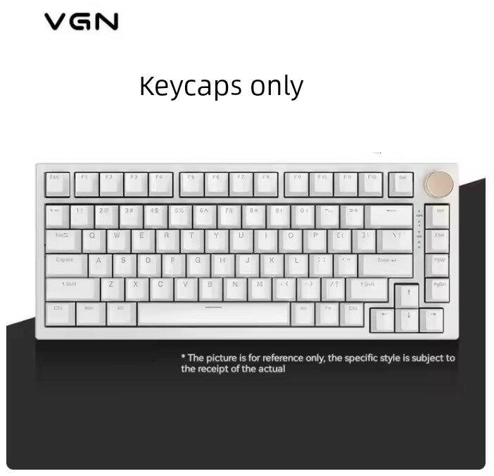 Механическая клавиатура VGN V98/S99/V87/V75/X68, чисто черная, чисто белая, OEM-высота, полупрозрачные кейкапы из