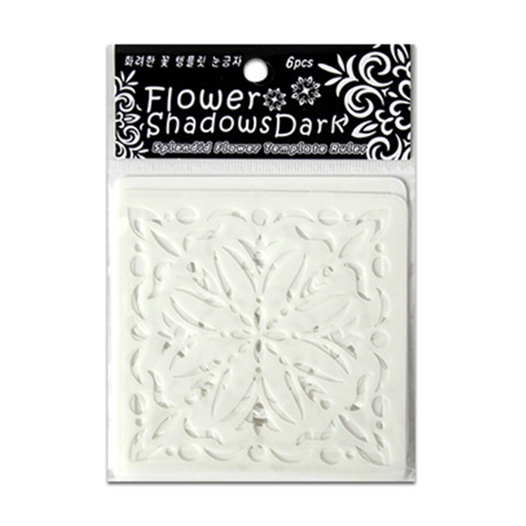6 Шт Трафаретов для цветов, шаблонов для цветочных листьев, трафаретов для рисования, трафаретов для журналов