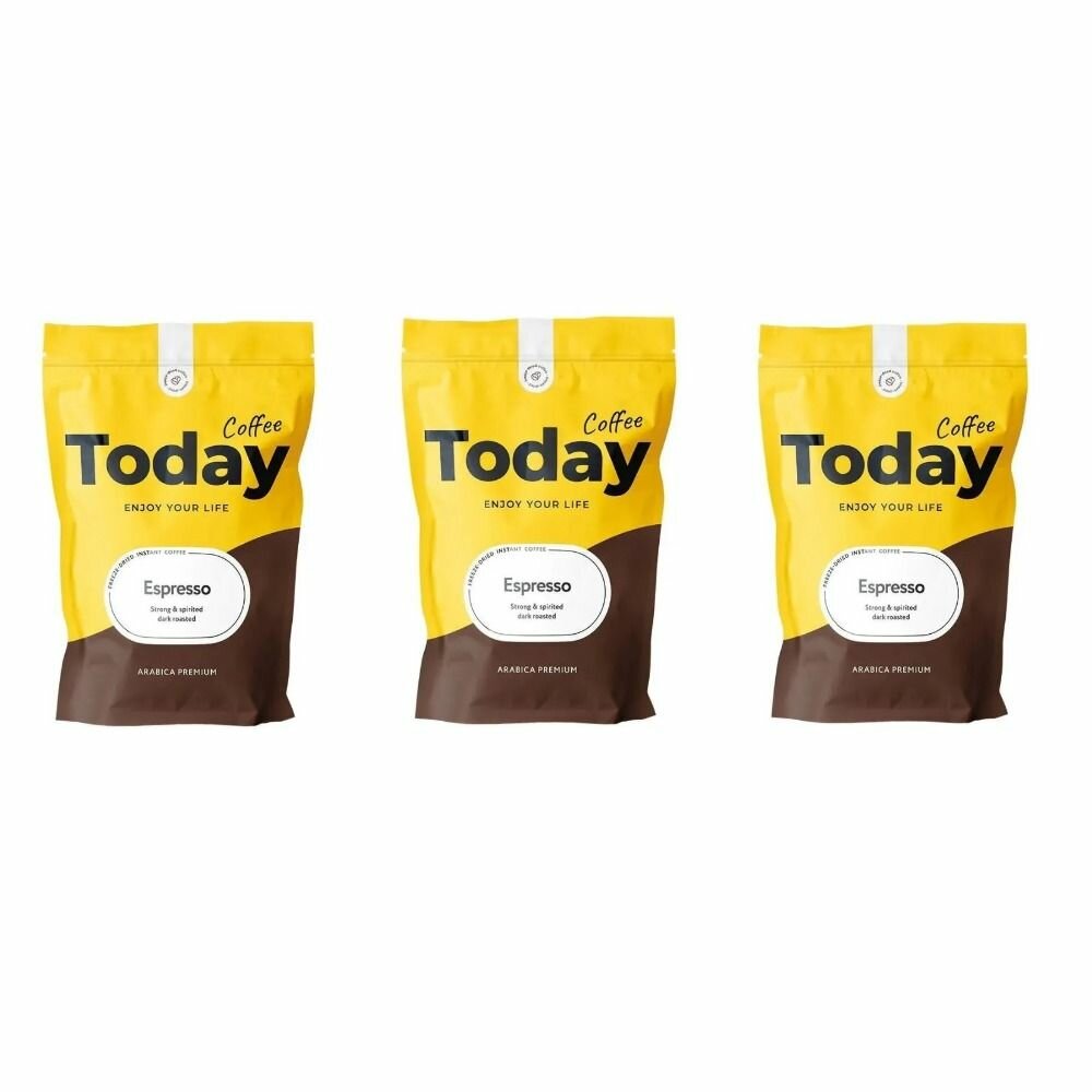 TODAY Кофе Эспрессо, сублимированный, 150 г, 3 шт.