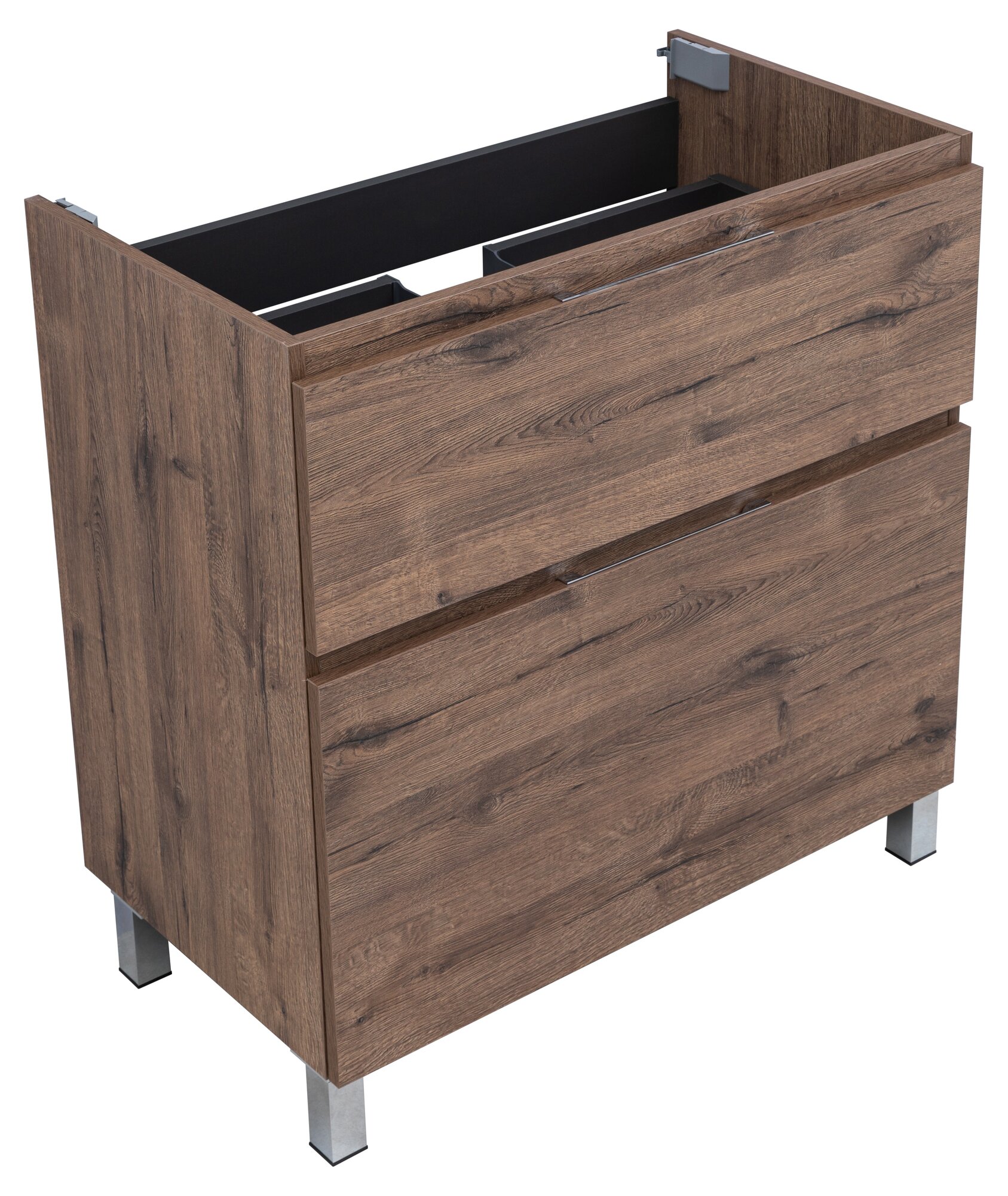 Тумба напольная под раковину AQUANET Алвита new 80 цвет дуб веллингтон табак (раковина к тумбе арт.5748043)