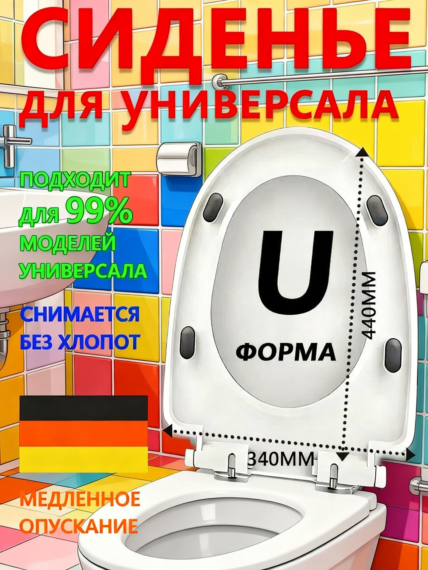 Сиденье универсальное для унитаза с крышкой стульчак советский туалет овальный ободок тип U образное