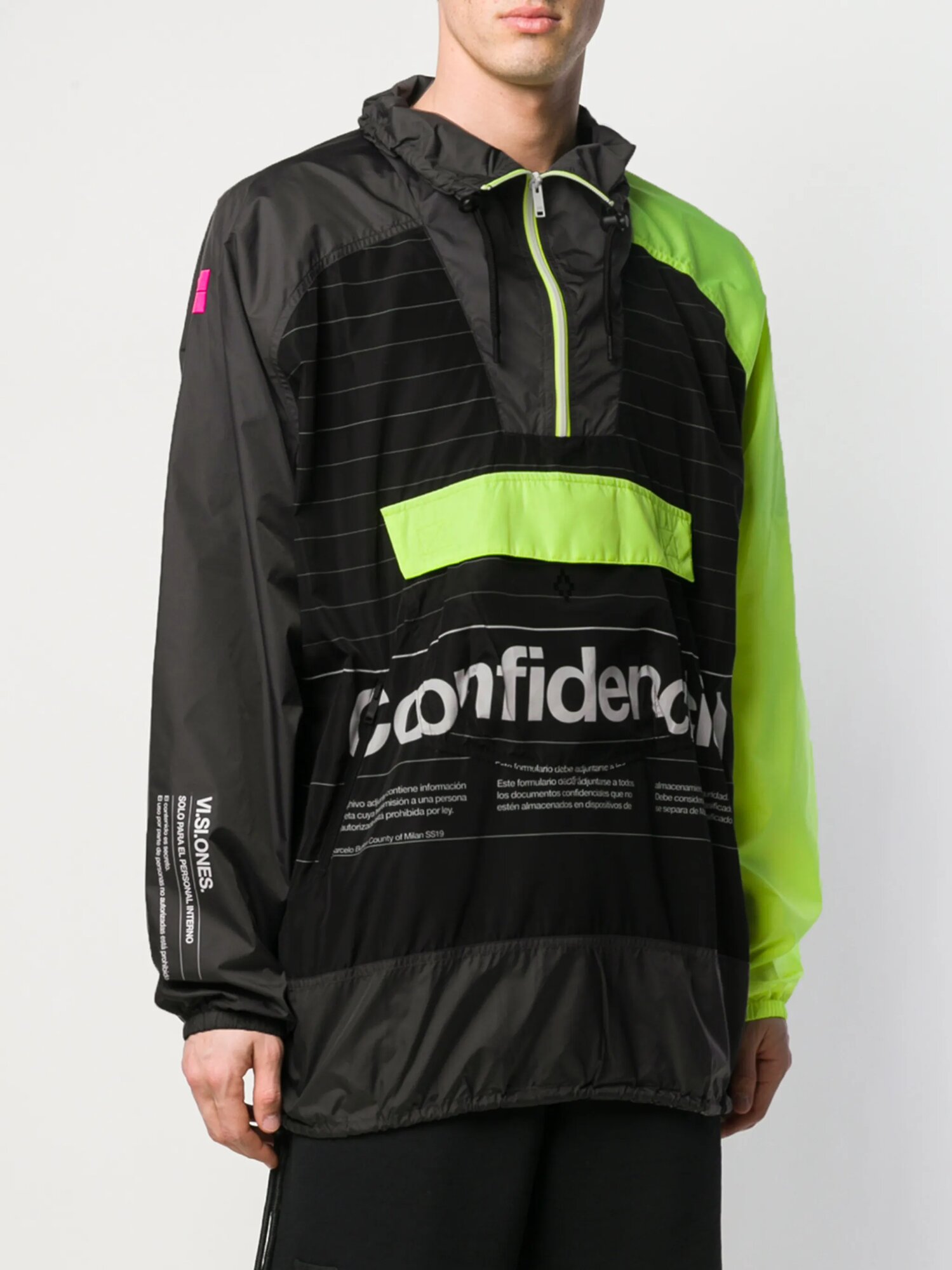 Куртка MARCELO BURLON Lettering, размер S, черный — фото 1