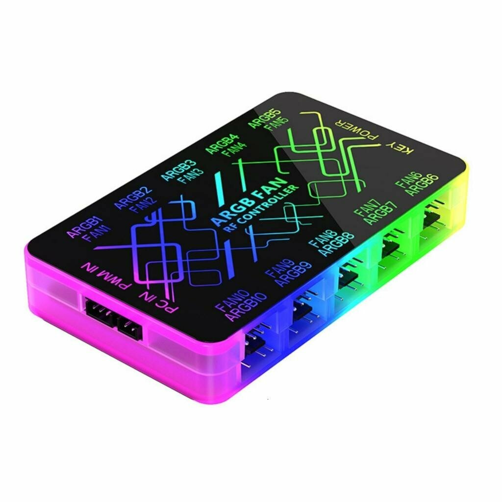 Магнитный ARGB PWM-хаб для вентиляторов, 10 портов
