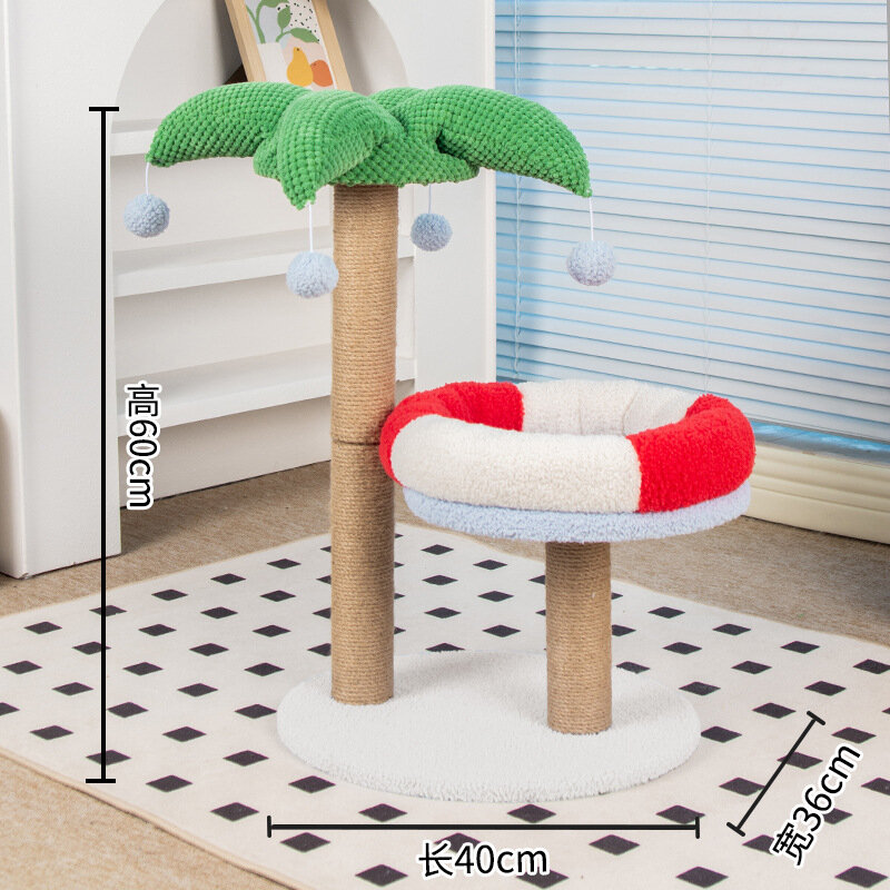 Сизалевая лазалка для кошек, кошачий домик, кошачья стойка-дерево «все в одном», сизалевая доска для когтей, игрушки и