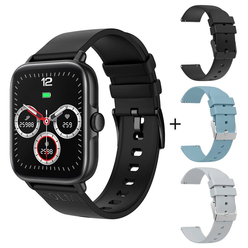 COLMI P28 Plus умные часы Black with 3 straps