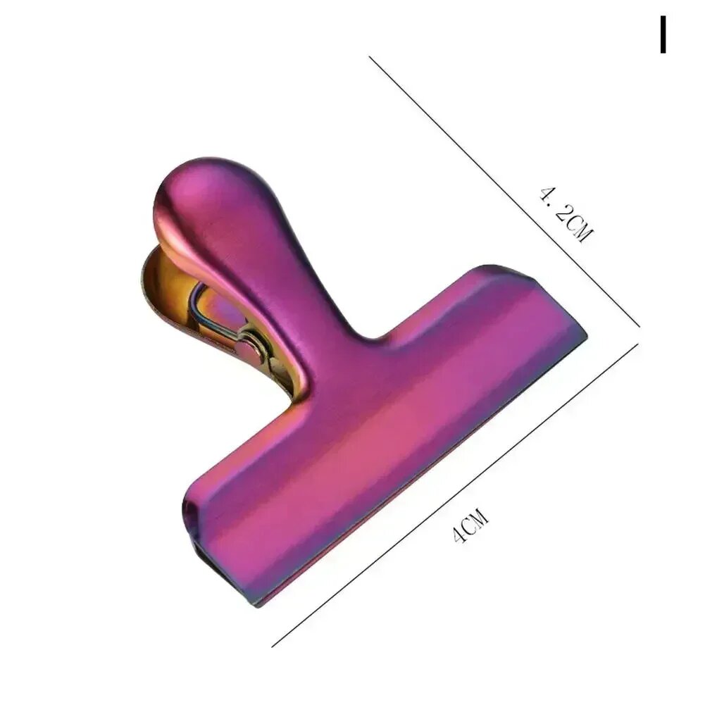 Металлические зажимы для пакетов из нержавеющей стали Purple 4.2X4.0CM