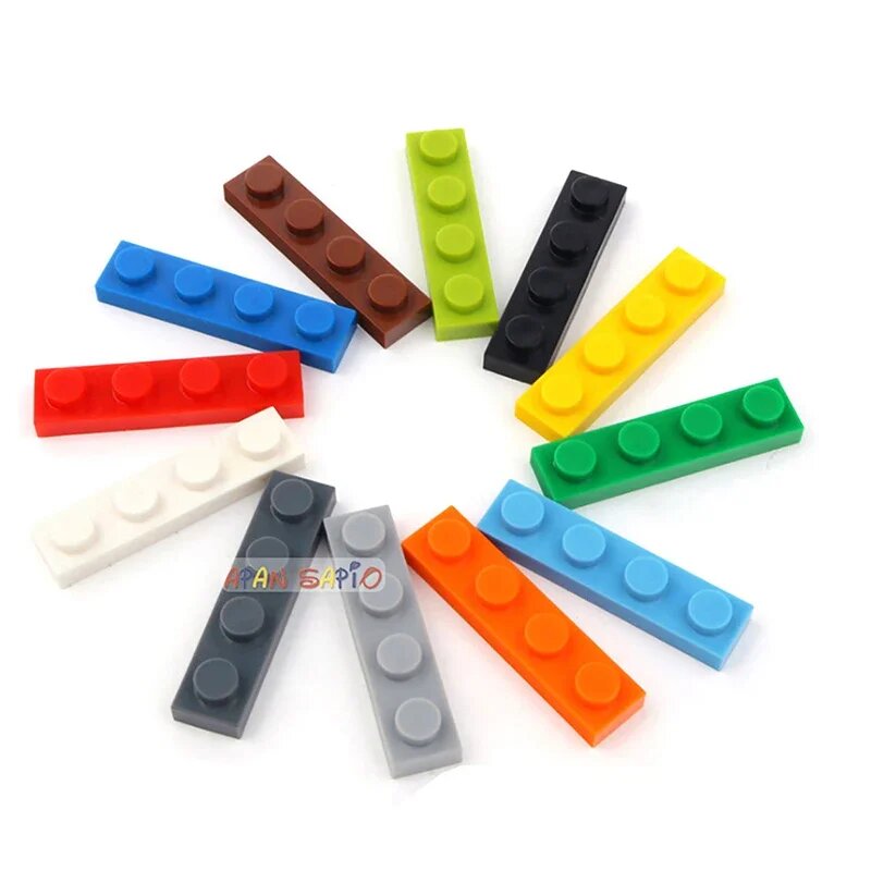 Конструктор APAN SAPIO блоки 1x4, Mix Color, 30шт