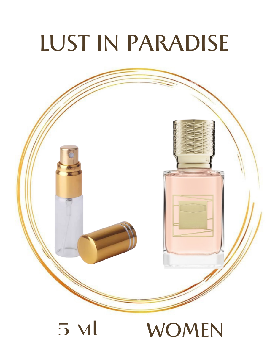 Духи парфюм LUST IN PARADISE спрей 5 мл женские, цветочные, древесные, мускусные