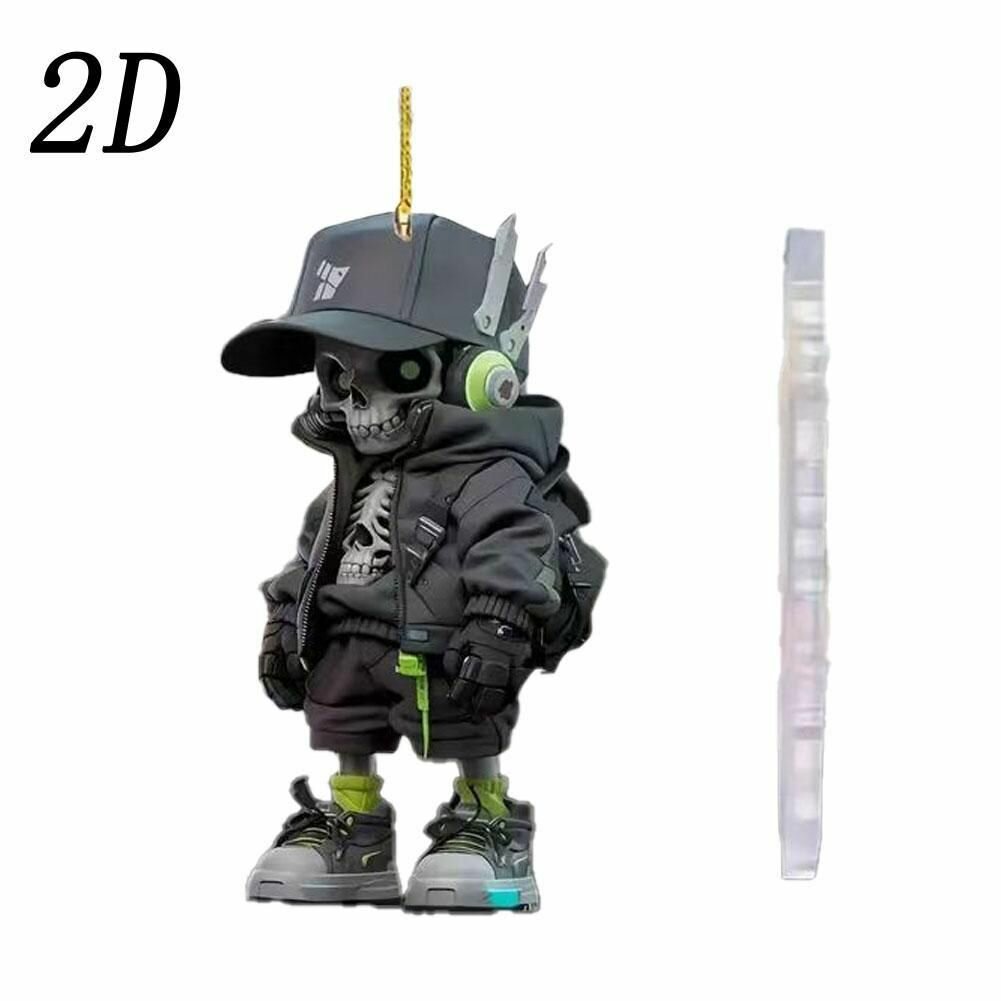 Хэллоуинский подвес для автомобиля и рюкзака, популярный череп в форме декоративного аксессуара