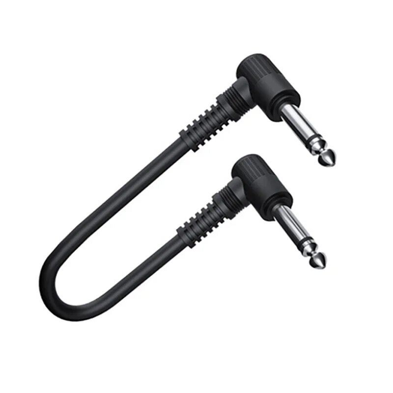 Кабель для педали эффектов для гитары, 6,35 мм, 30 см, аудиокабель для электрогитары, патч-корд, кабель с металлической головкой, 6,5 мм