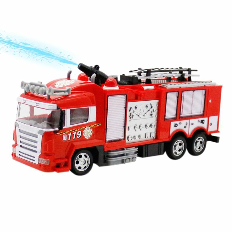 Свисток воды спрей пожар автомобиль музыка свет батарея модель дистанционного управления автомобиль дети игрушки мальчик подарок праздник подарок костюм серии rc автомобиль (красный)