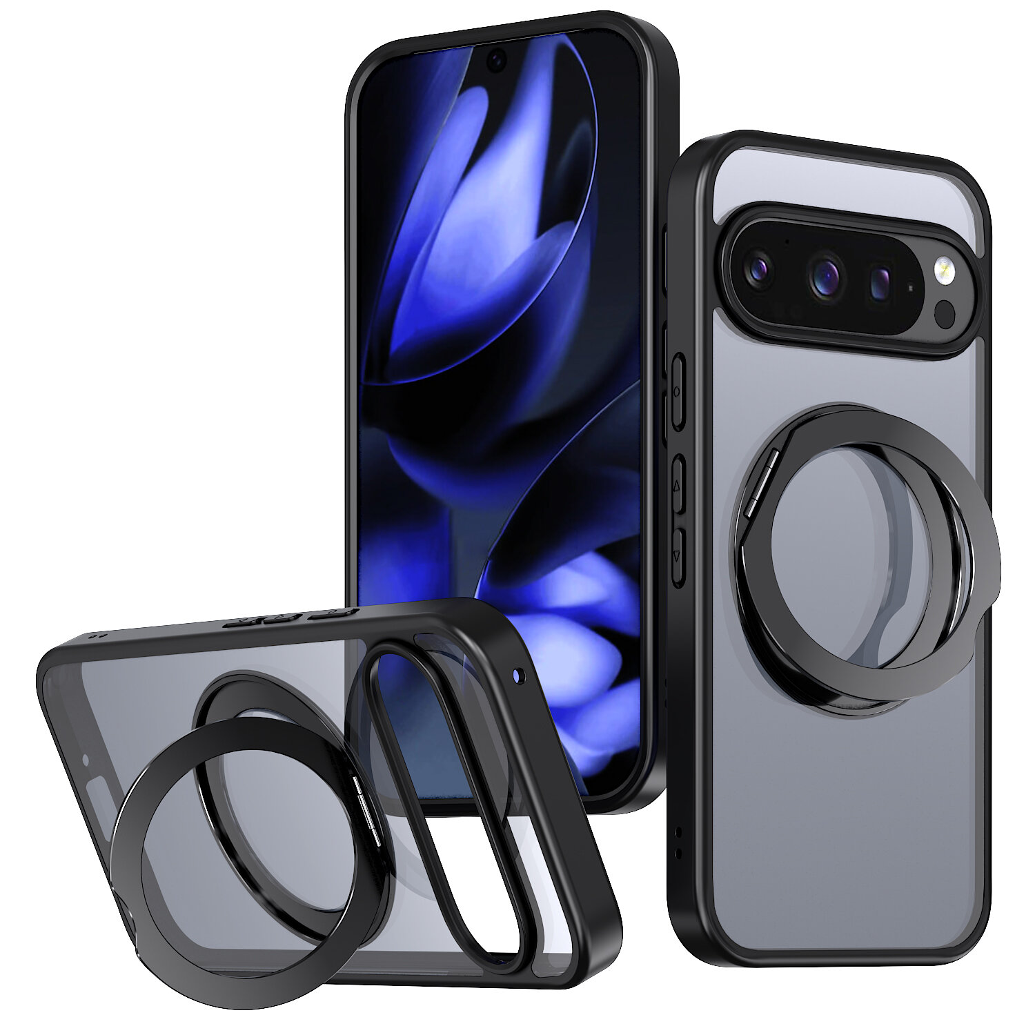 Чехол Для Google Pixel 10 Pro XL /Гугл Пиксель 10 Про ХЛ, soft touch, накладка, поликарбонат (PC), защита камеры, ударопрочный, встроенная подставка, усиленные углы, Google, Google Pixel 10 Pro XL