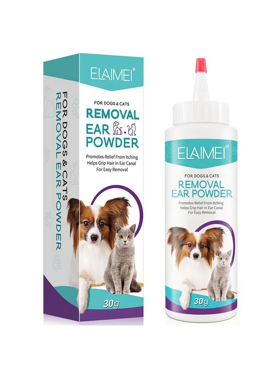 Пудра для ухода за ушами собак, очищение, 30г