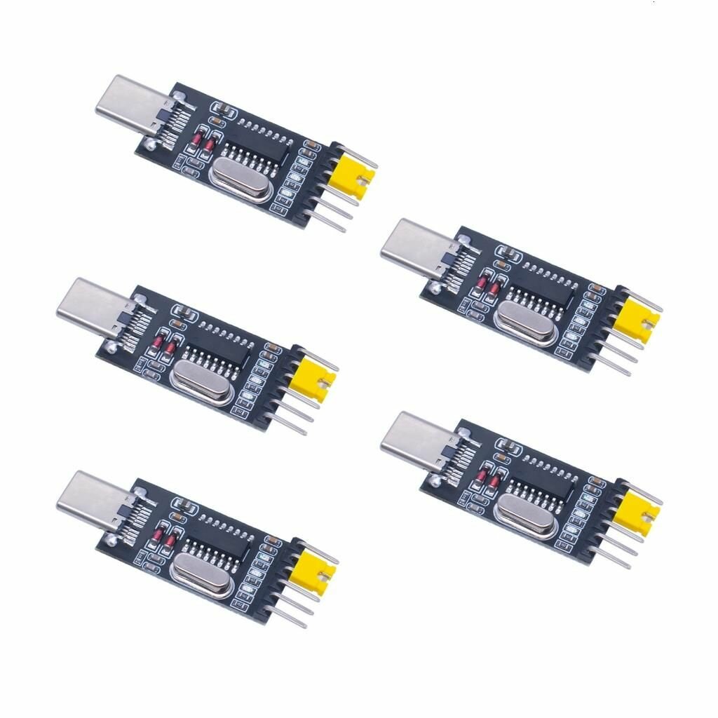 5pcs USB C к сериалу к CH340G Модуль Microcontroller Download Adapter, Тип Мужчины