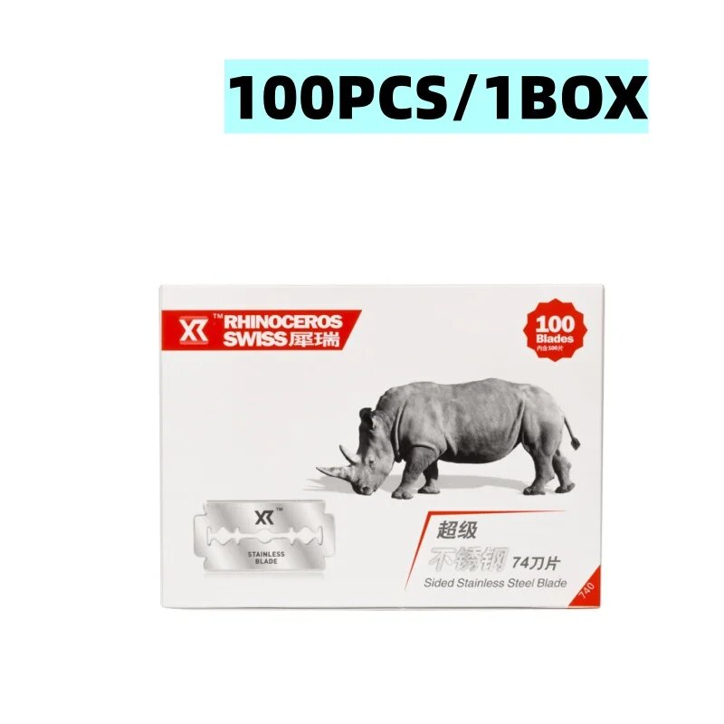 Лезвия для бритья Rhinoceros Swiss 100шт