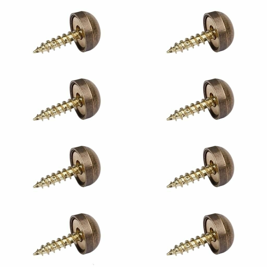 Латунные винты для зеркал с декоративными колпачками, бронза 9 мм