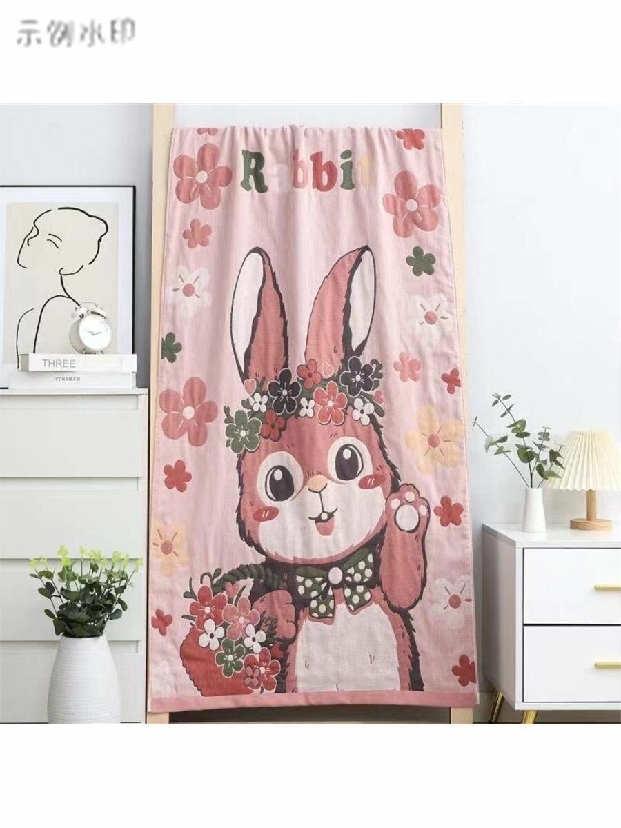 Полотенце для ванной, Хлопок, 80x160 см, темно-розовый, 1 шт.