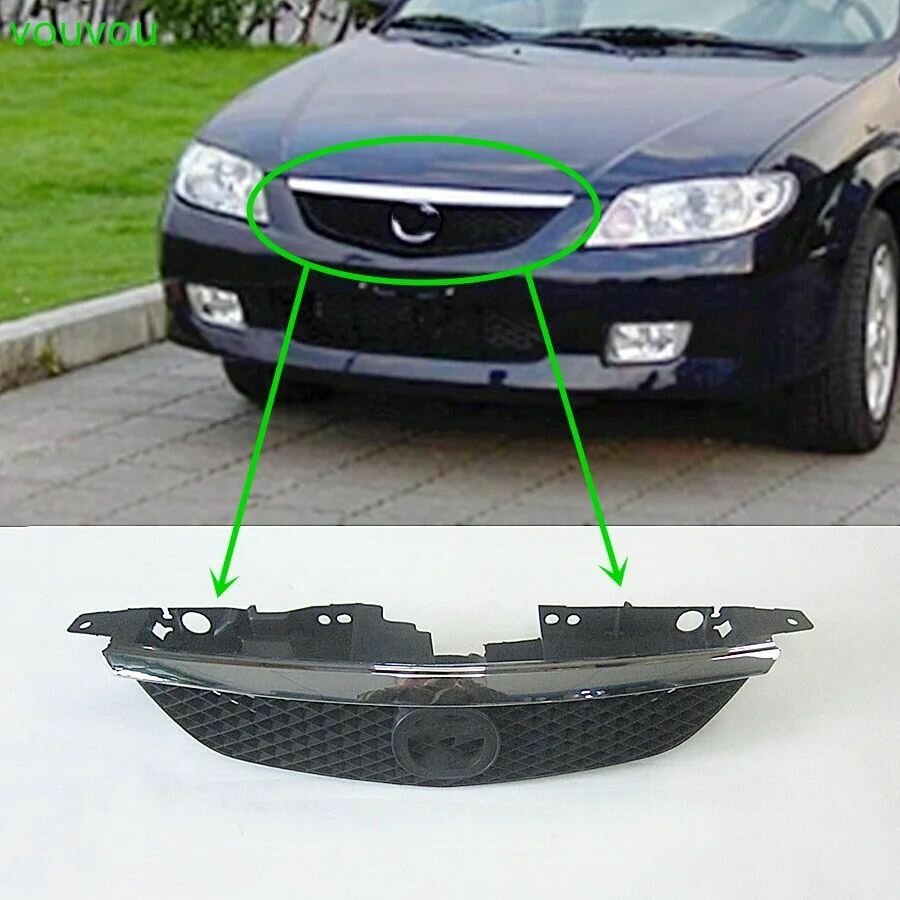 Тело передний бампер средняя решетка для Mazda 323 protege BJ 1998-2005