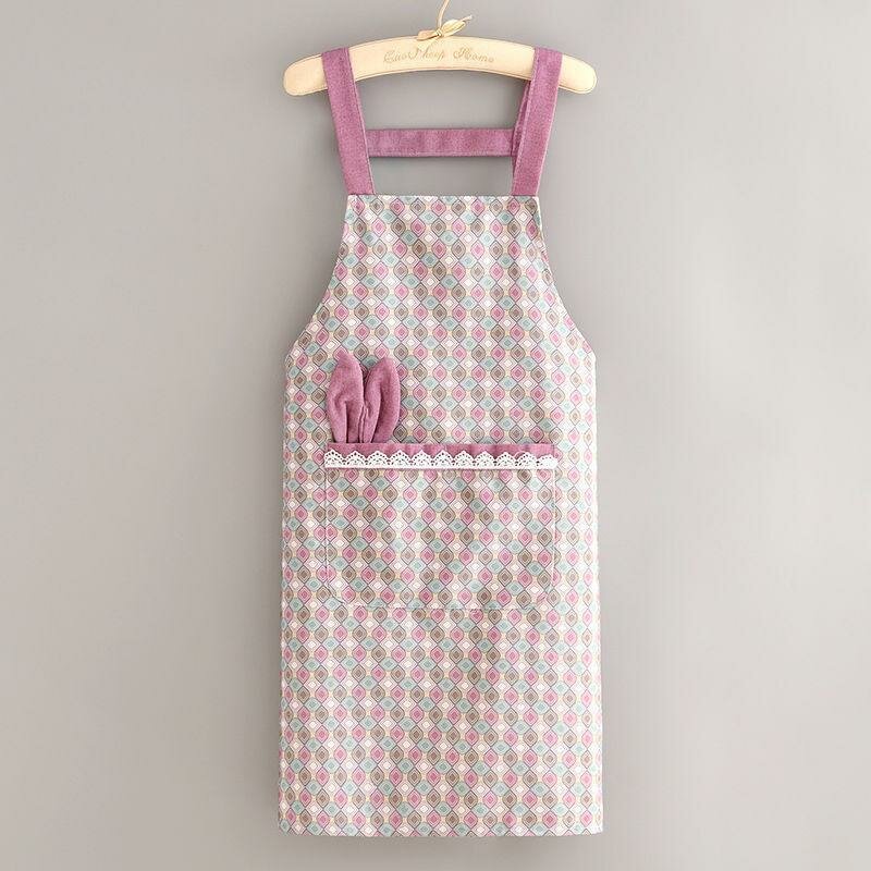 Простой стиль холщового фартука с длинными рукавами, комбинезон для дома и кухни, анти-грязевой фартук для взрослых женщин, износостойкая защитная одежда