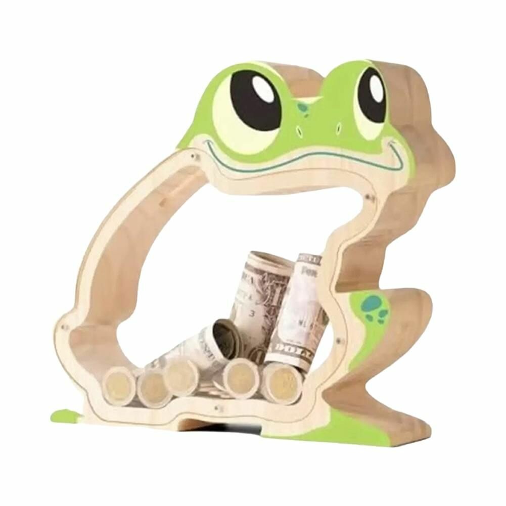 Деревянная детская копилка, копилка в виде динозавра