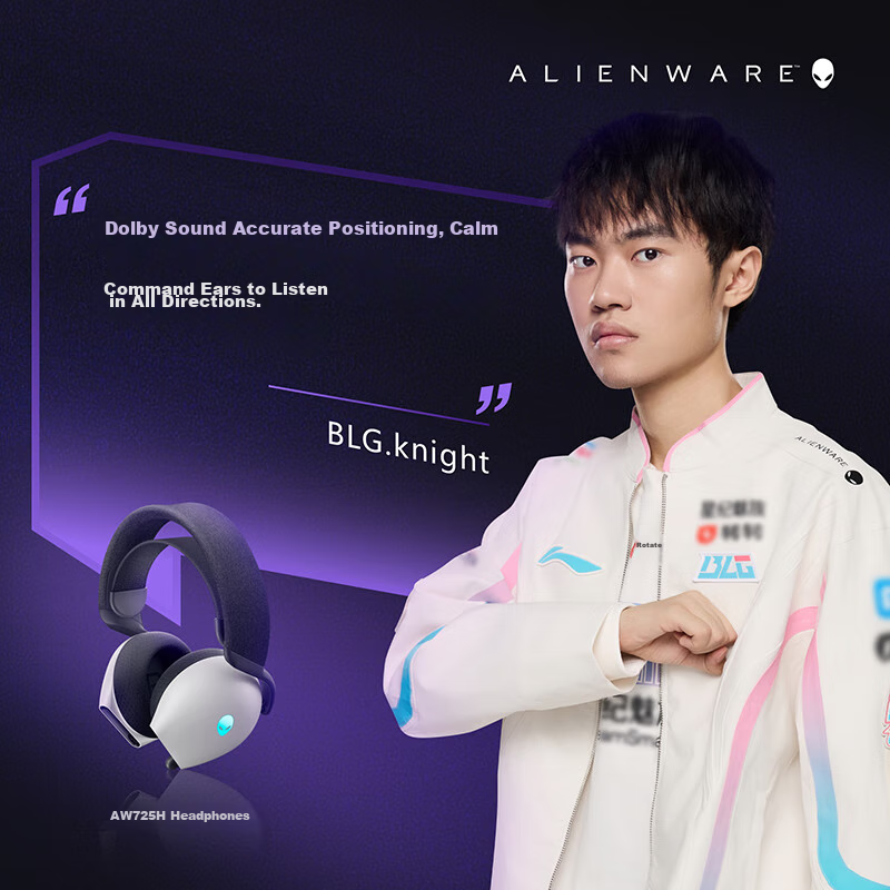Беспроводные наушники Alienware AW725H Bluetooth Wireless Gaming Headset, цвет White