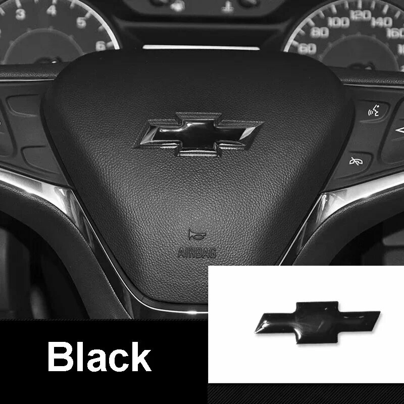 Наклейка на центр руля Chevrolet Black