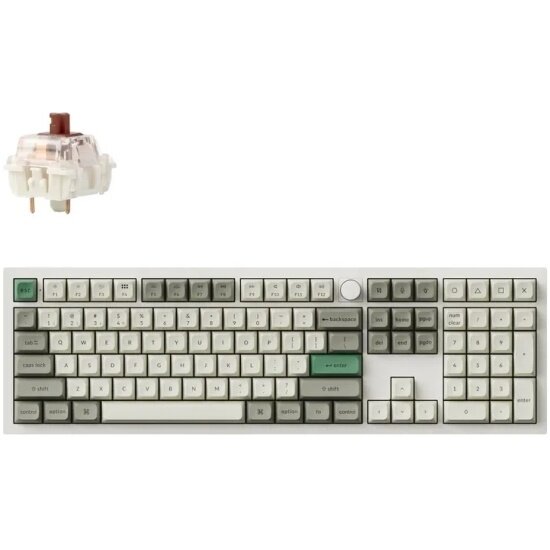 Клавиатура Keychron Q6 Max, Brown Switches, беспроводная, Shell White (Q6M-P3P-RU)