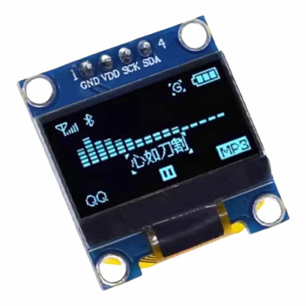 (1 шт.) Коммуникационный дисплей I2CIIC OLED-ЖК-модуль 0,96 дюйма-синий