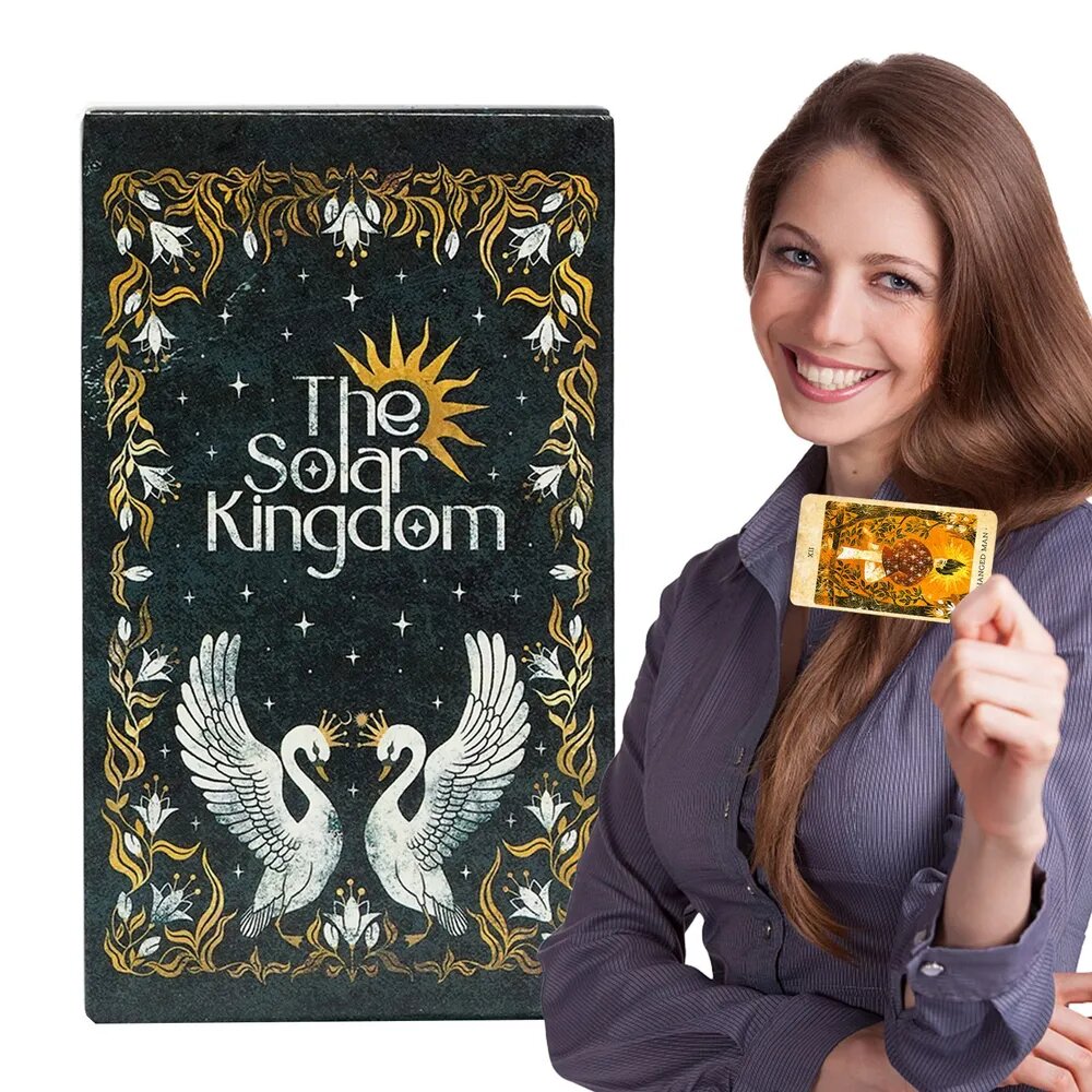 Карты Таро, The Solar Kingdom Tarot Cards A 78 Deck, издание для гадания на английском языке, игры в