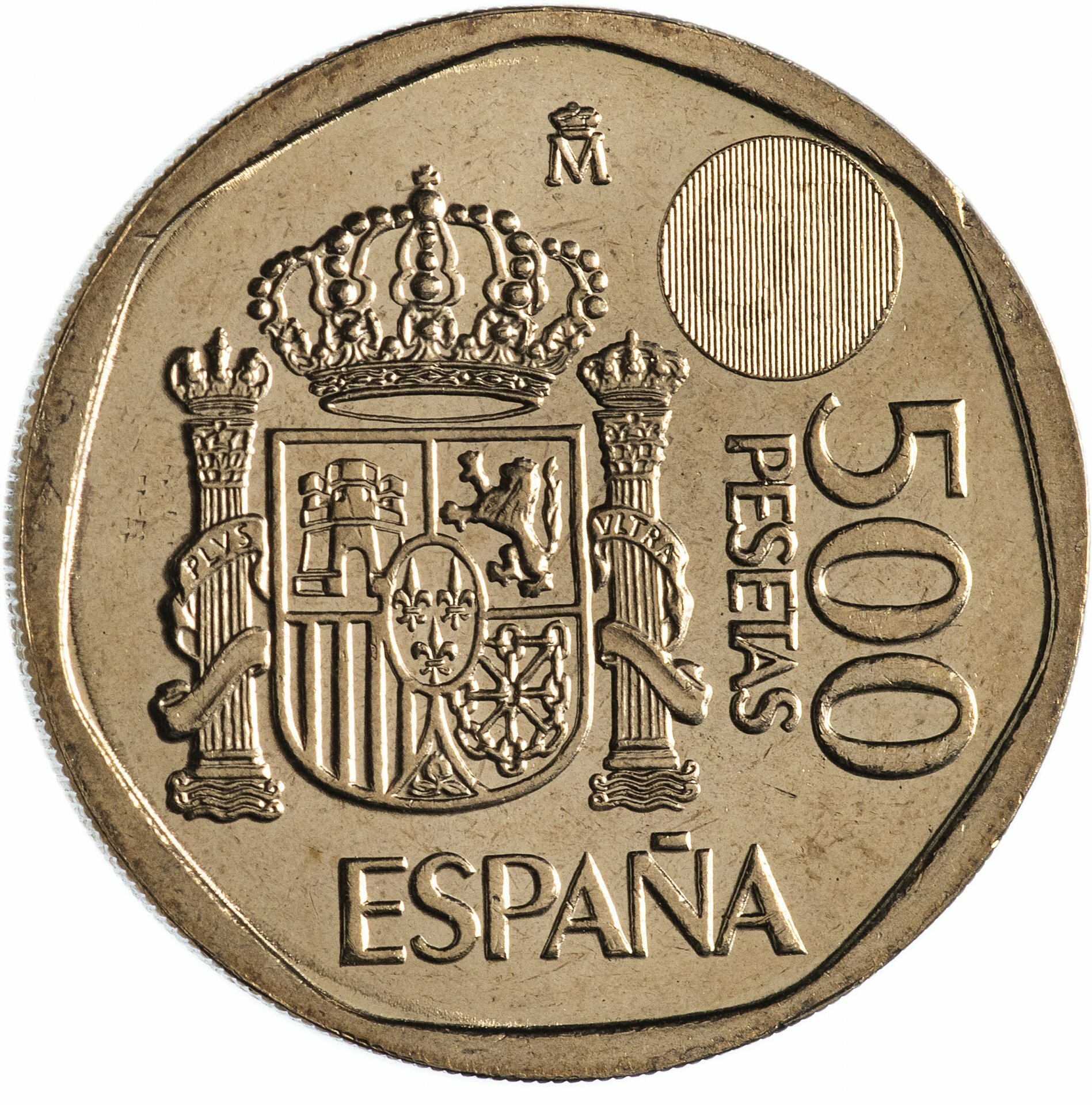 Испания 500 песет pesetas 2001, Бронза, в сохранности AU-UNC