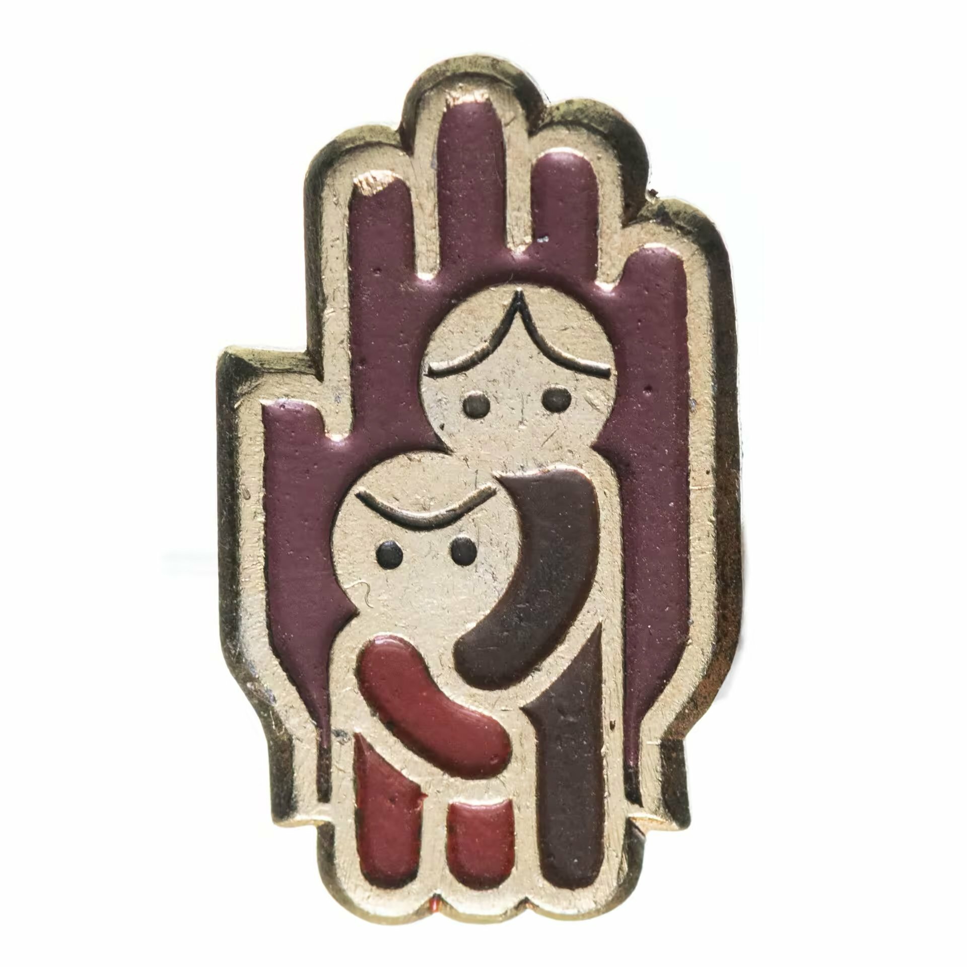 Значок "Детский фонд мира", алюминий, булавка СССР, 1987г