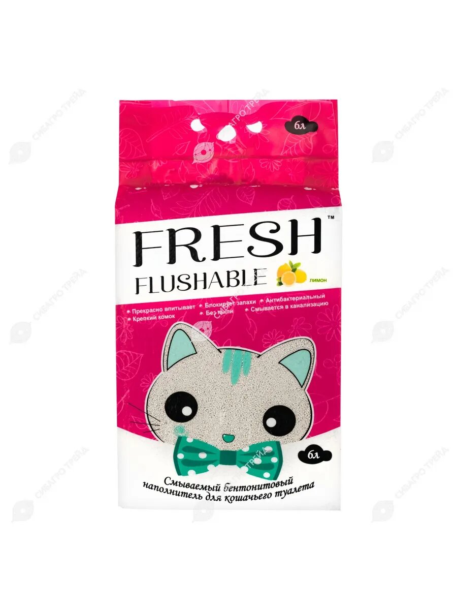 Наполнитель Fresh Свежесть - Лимон 6л смываемый