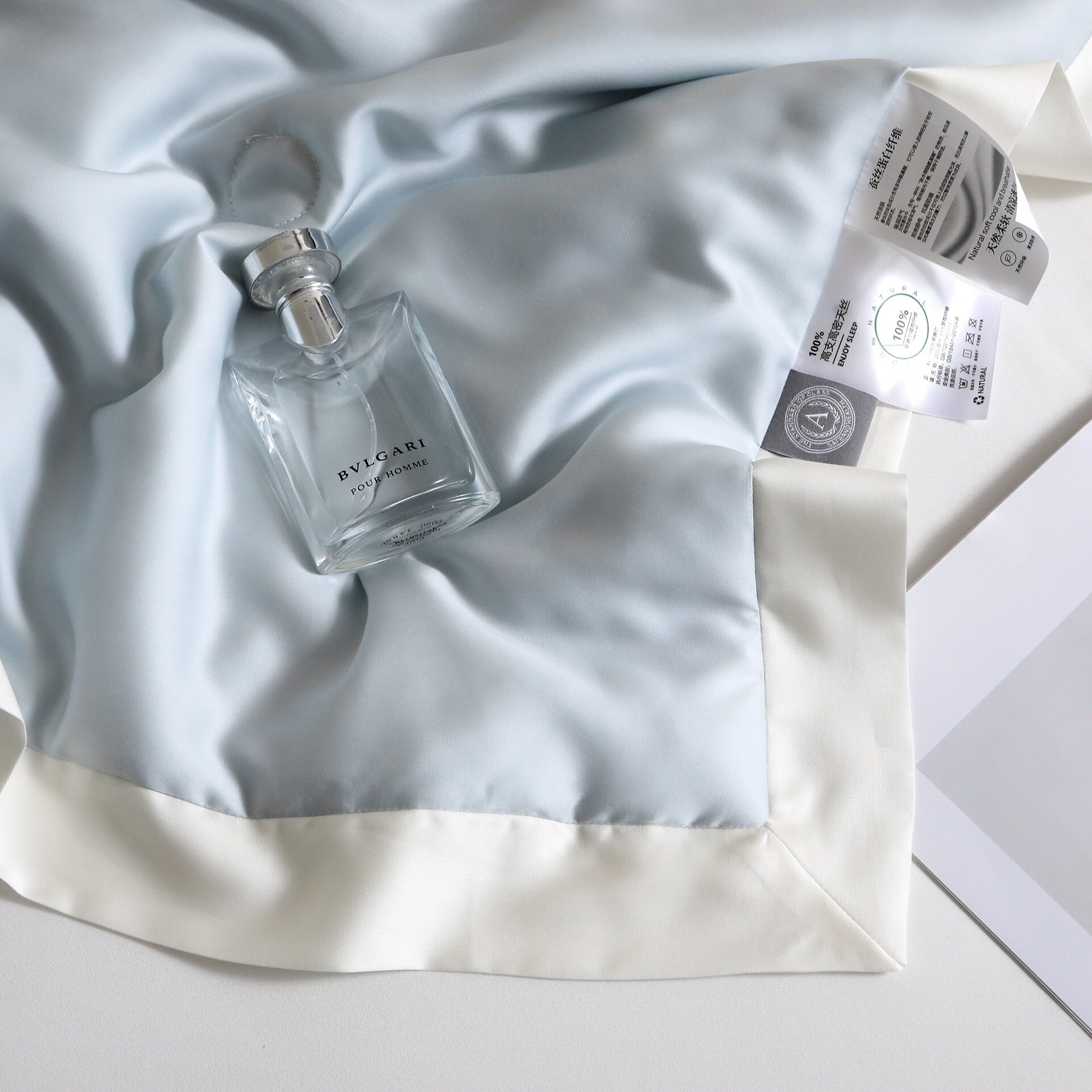 20% шелка тутового дерева, 100 штук, LF Lenzing Tencel, летний комплект из четырех предметов, прохладное летнее одеяло, летнее ледяное шелковое одеяло для кондиционера, стираемое