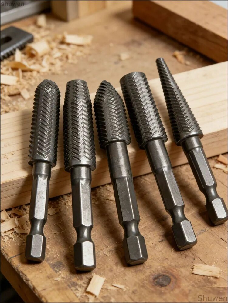 5 шт. Шестигранные вращающиеся напильники из инструментальной стали, сверла, фрезы, шлифовальные, зазубренные, шлифовальные, гравировальные