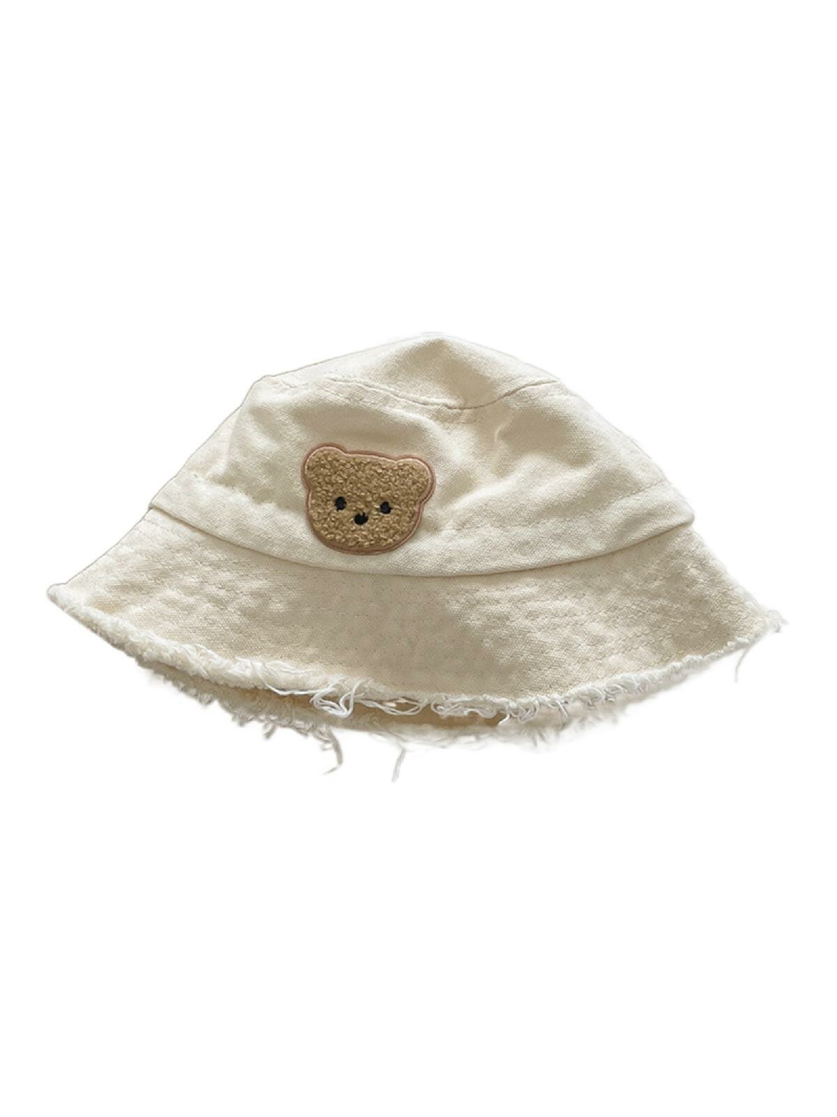 Детская шляпа-козырек, широкополая кепка рыбака с изображением милого мультяшного мишки