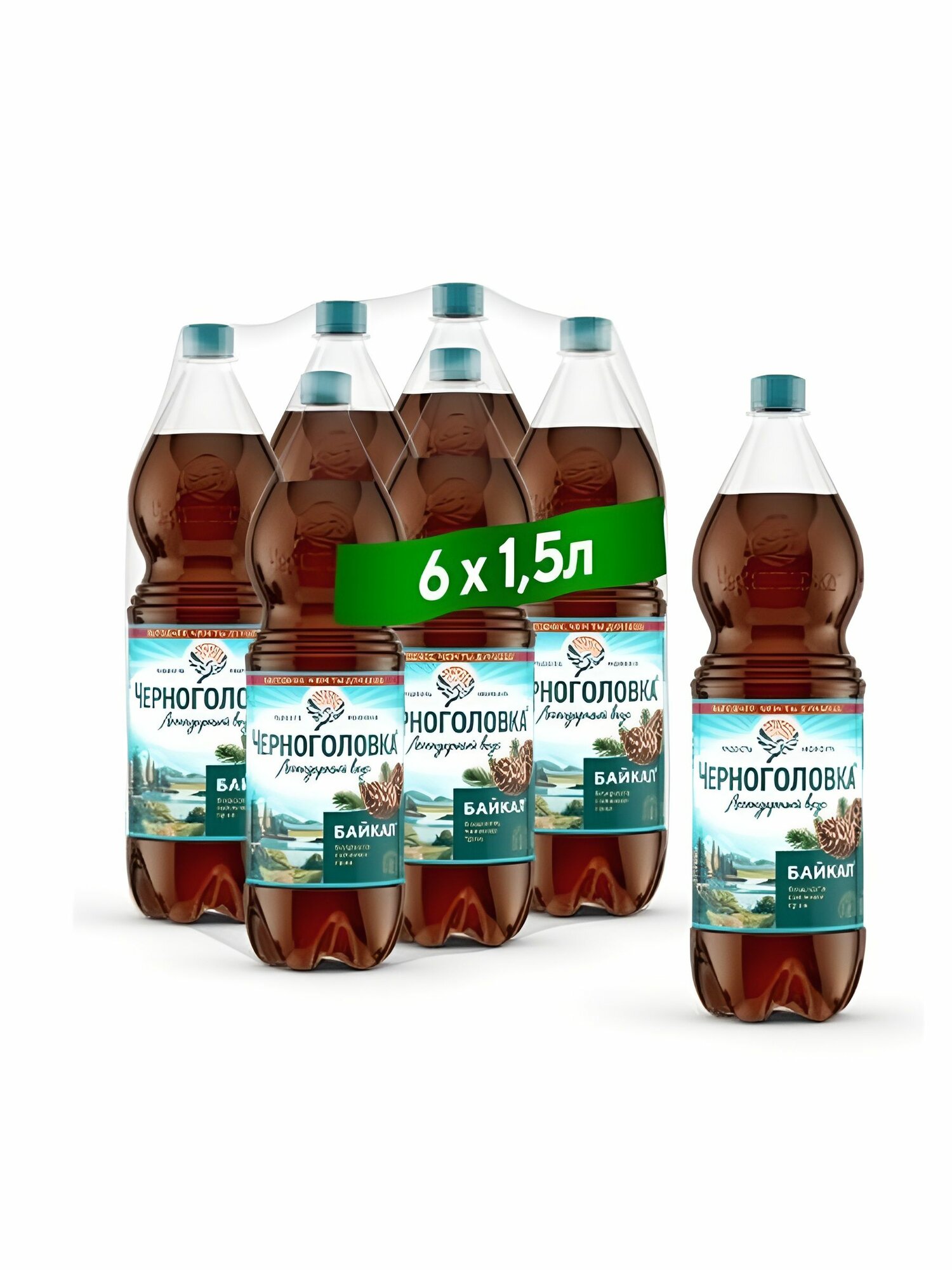 Напиток "Лимонад Черноголовка" Байкал газированный, 1500мл. ПЭТ. Упаковка 6 шт.