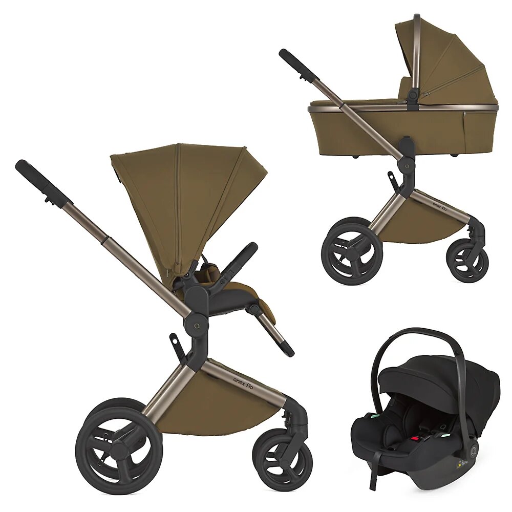 Детская коляска 3в1 Anex Flo, цвет Astra (Коричневый)