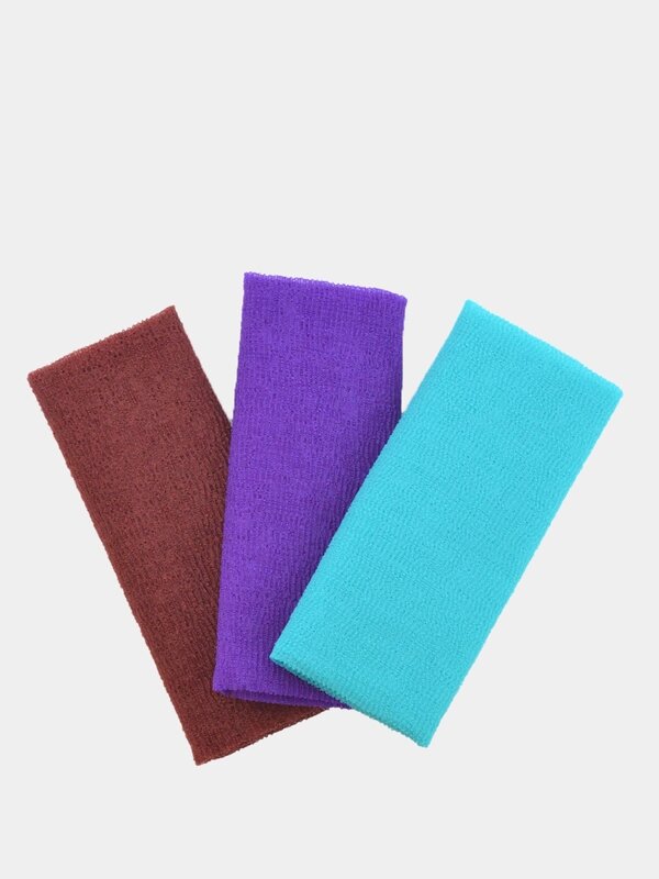 Мочалка японская супер-жесткая бордовая, фиолетовая / Econext Швеция 30 х 100 см