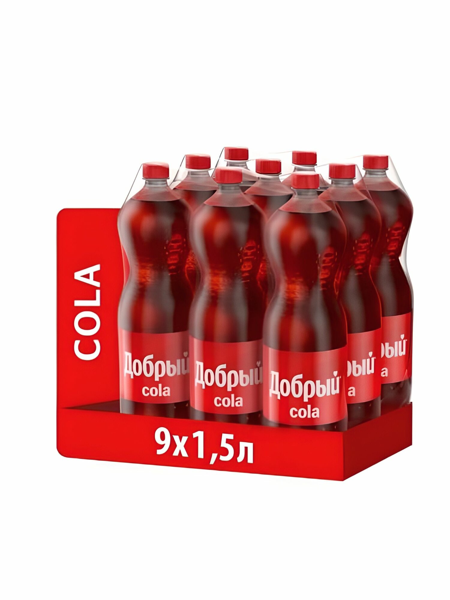 Напиток Добрый Cola, 1,5 л. ПЭТ. Упаковка 9 шт.