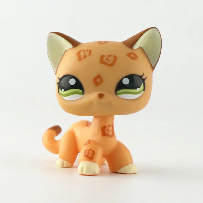 LPS Мини Пет Шоп виниловая кукла кошка желтого цвета