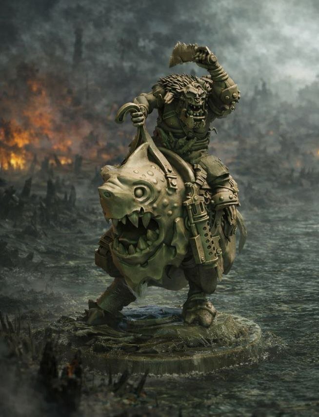 Фигурка WOLF XPAM "Рожденный для битв" WH40K, смола, высота 70 мм, эффектная 3D печать — фото 1