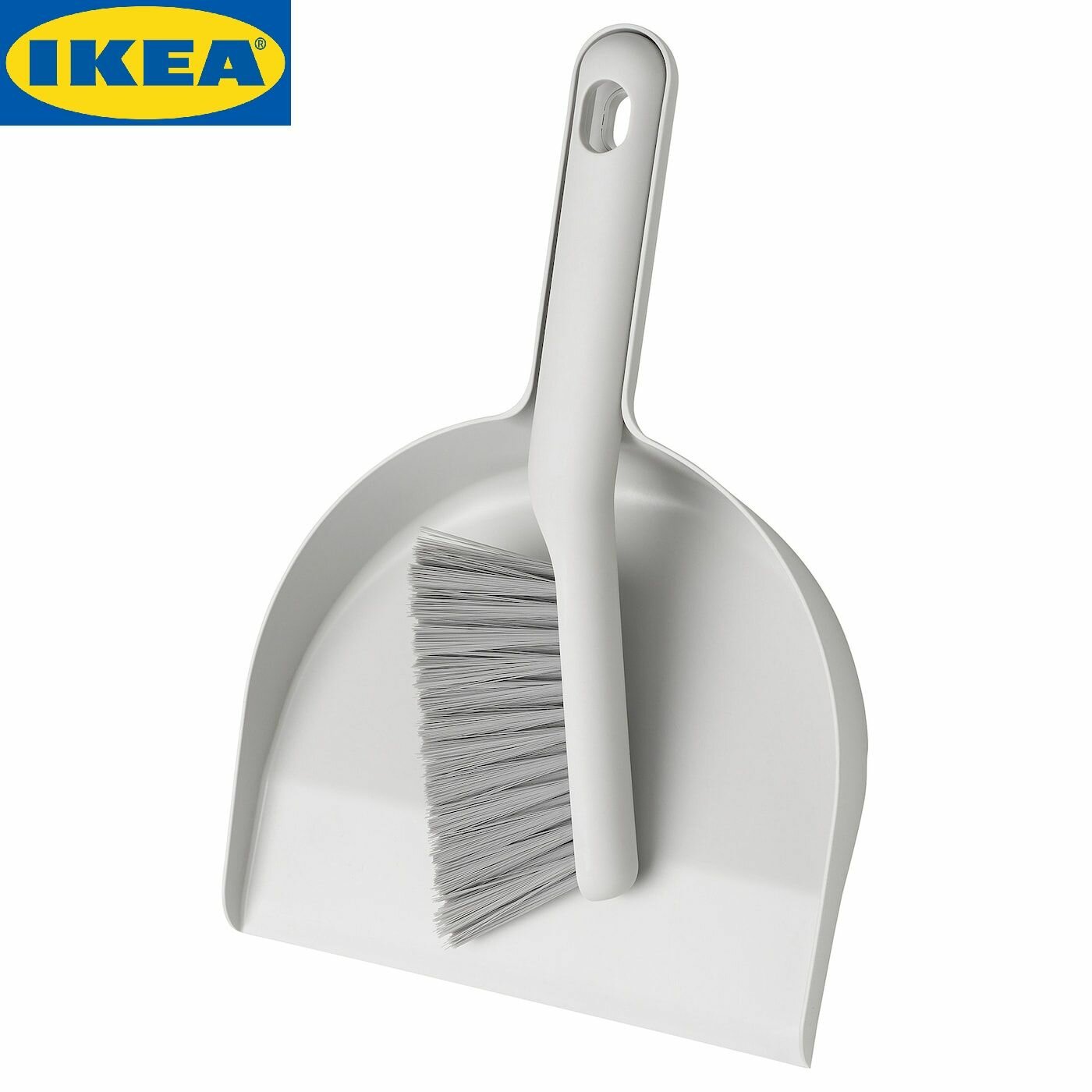 Щетка и совок IKEA PEPPRIG икеа пепприг, серый, 18х26 см, полипропилен