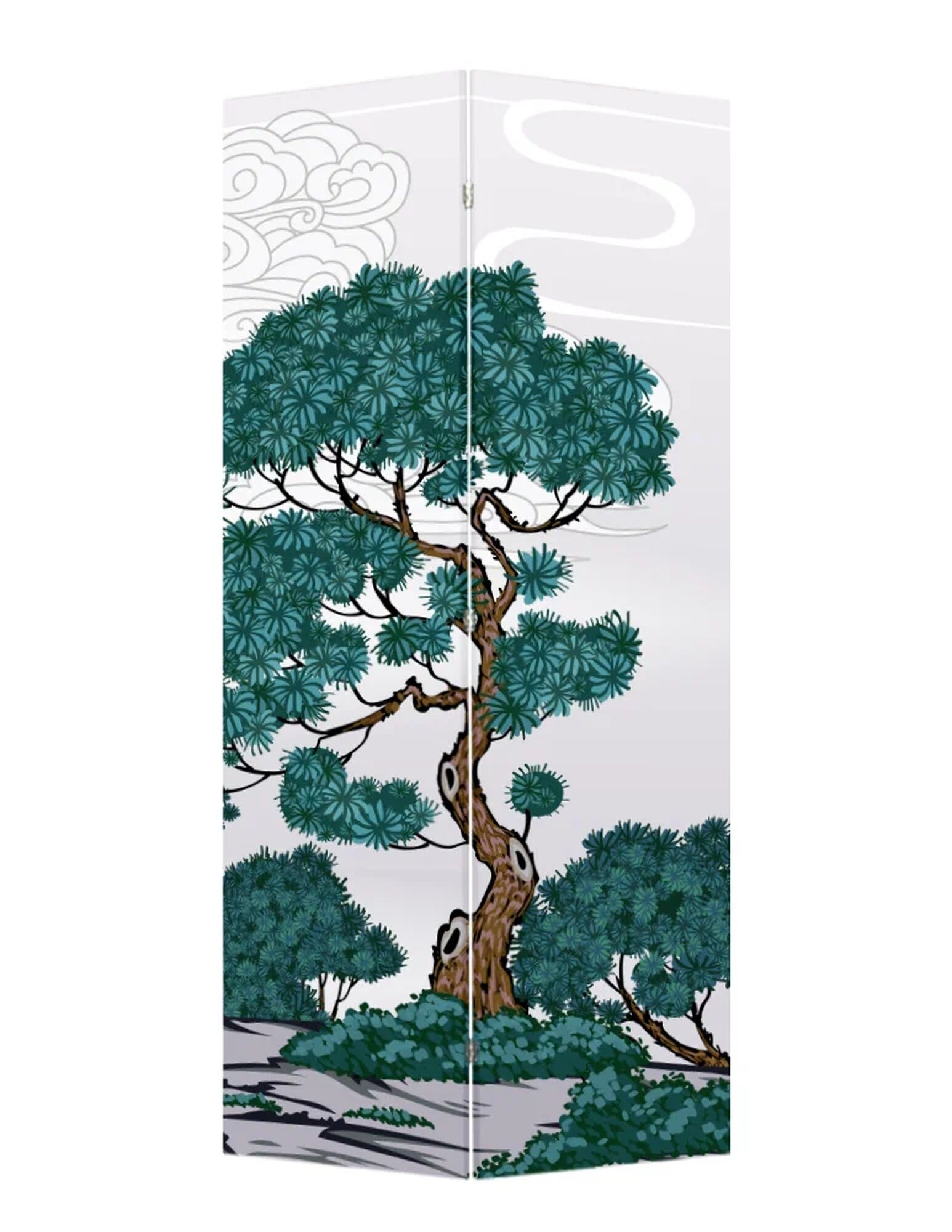 Ширма перегородка для зонирования «СКТ Сосны Суми» - 2а, размер 180х90/45 см