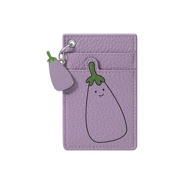 JELLYCAT Bashful Bunny Skiing Badge, Lively Eggplant Card Holder Set IP Merch