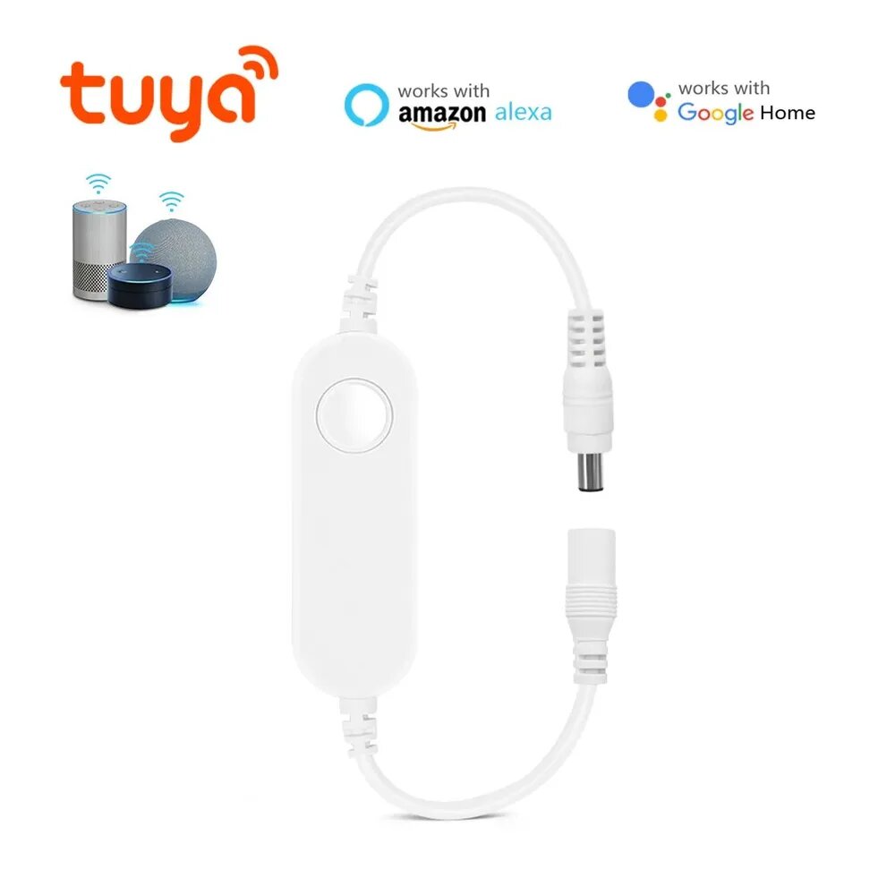 Переключатели Tuya Smart Controller постоянного тока 12 В-24 В, WiFi-переключатель для одноцветной светодиодной ленты