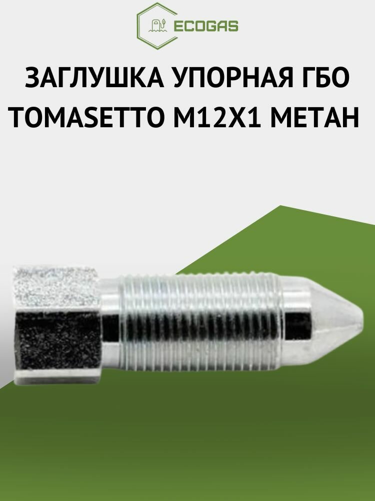 Заглушка упорная ГБО TOMASETTO M12X1 метан (серая)