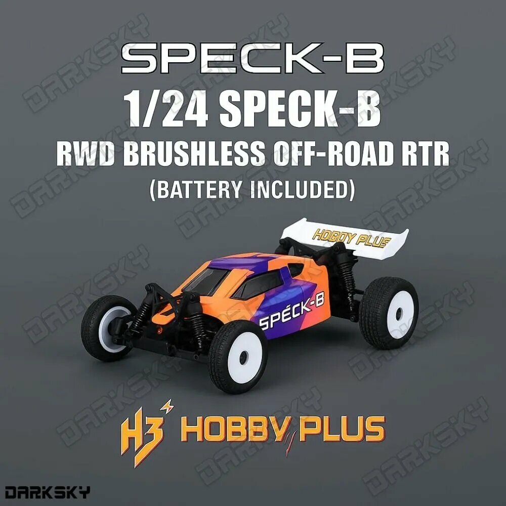Hobby Plus Speck-B 1/24 2S коллекторный RWD RC внедорожник RTR с аккумулятором, мини-модель для радиоуправления